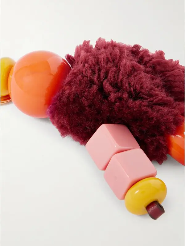 Etro Wool-blend And Enamel Bag Charm - Red