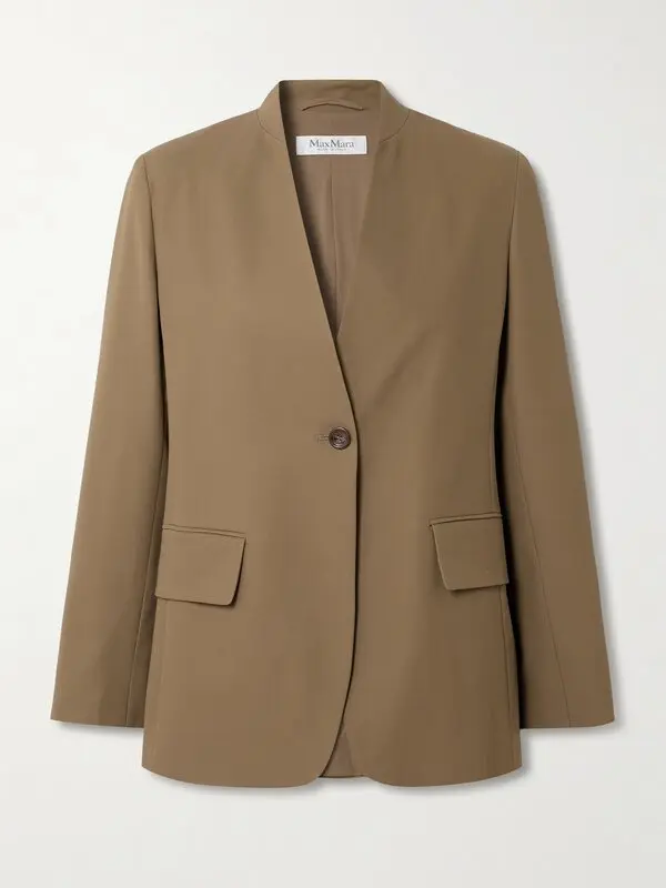 Max Mara Egnale' Cotton-twill Blazer - Neutrals