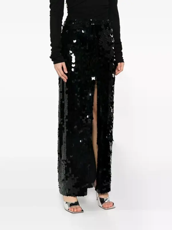 P.a.r.o.s.h Sequin-embellished Slit Skirt