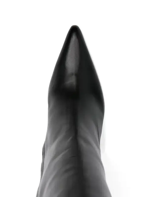 MUGLER 70mm Pointed-toe Sculpted-heel Boots - Black