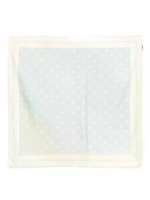Valentino Garavani Polka-dot Silk Scarf - Blue