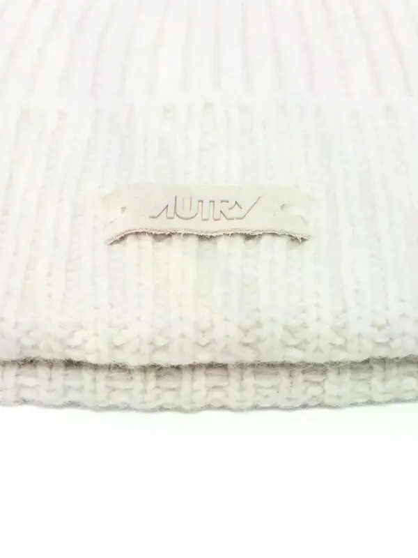 AUTRY Ribbed Wool Beanie - Neutrals