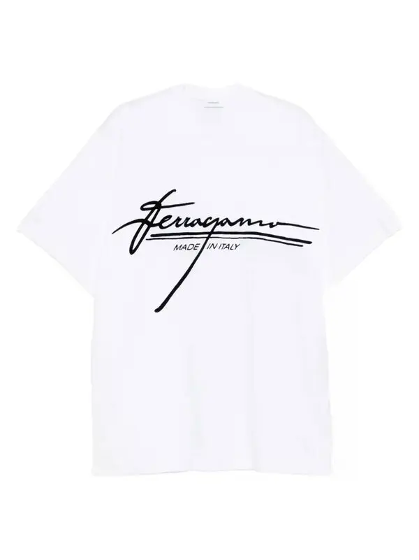 FERRAGAMO Signature-logo T-shirt - White