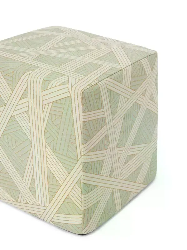 Missoni Geometric-patterned Ottoman Cube Footstool