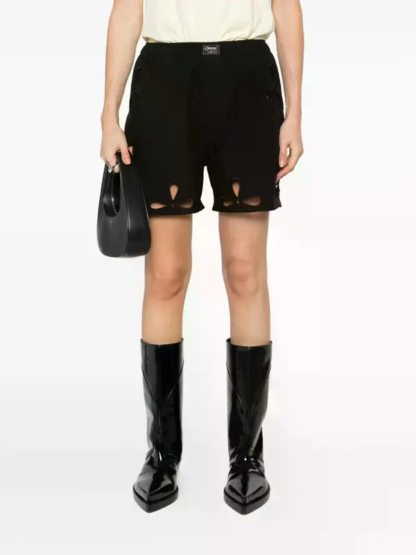 Coperni Petal Cut-out Shorts - Black