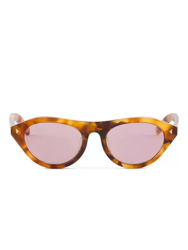 Prada Rivet-detail Cat-eye Sunglasses - Brown