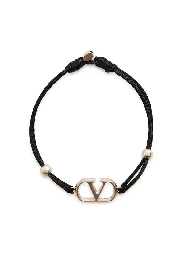 Valentino Garavani Vlogo Cord Bracelet - Black