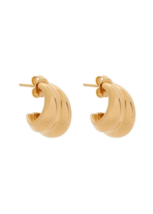 NINA GORDON Mega Small 14kt Vermeil Hoop Earrings - Gold