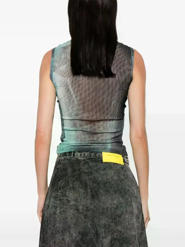 JEAN PAUL GAULTIER Graphic-print High-neck Tank Top