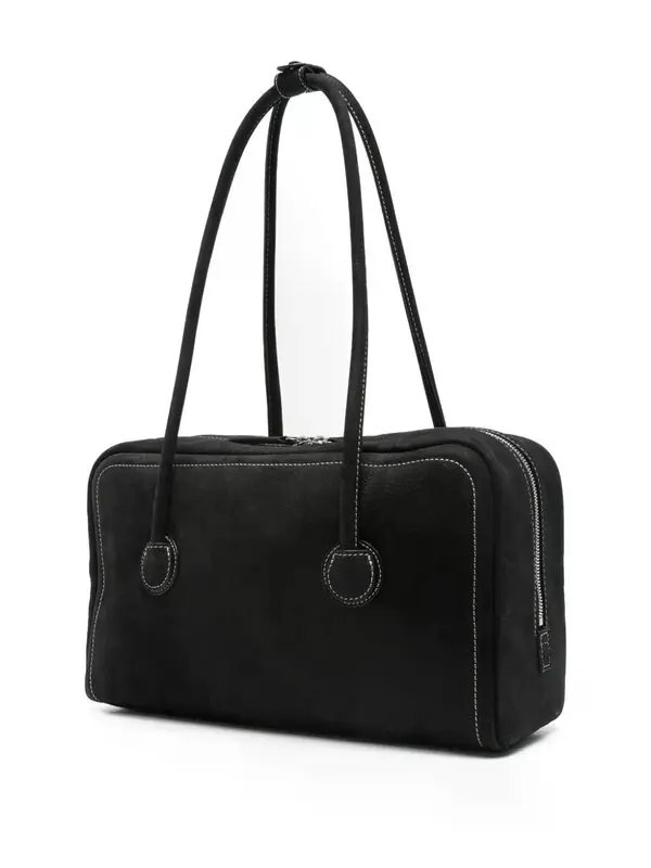 MARGESHERWOOD Top-handle Calf-suede Shoulder Bag - Black