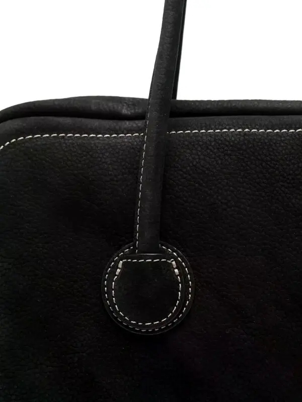 MARGESHERWOOD Top-handle Calf-suede Shoulder Bag - Black