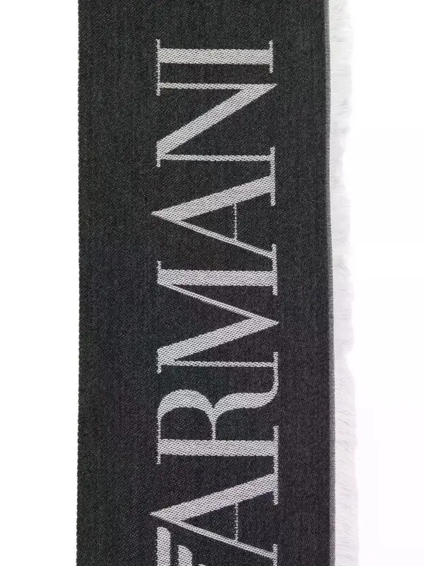 Emporio Armani Logo-embellished Striped Scarf
