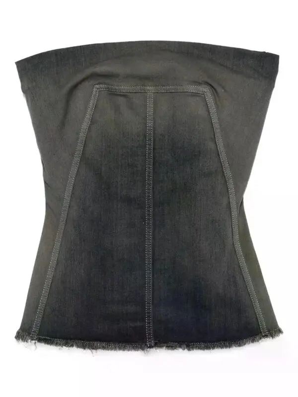 Rick Owens Bustier Denim Top - Blue