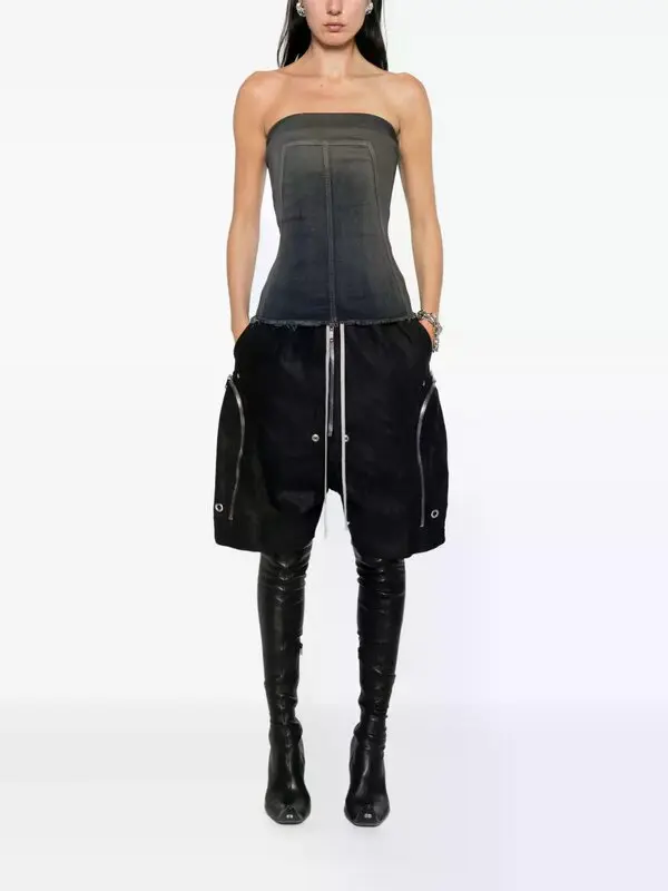 Rick Owens Bustier Denim Top - Blue