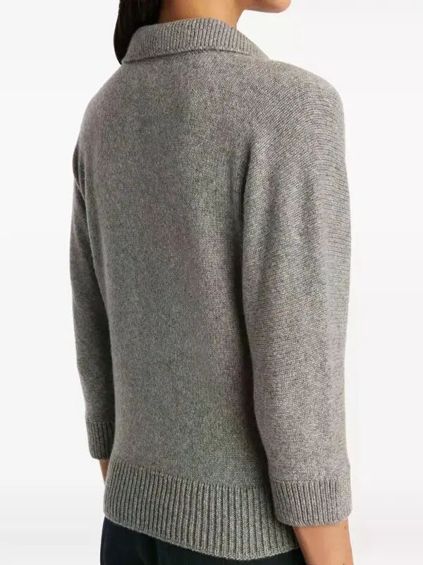 Khaite Polo-neck Cashmere Sweater - Grey