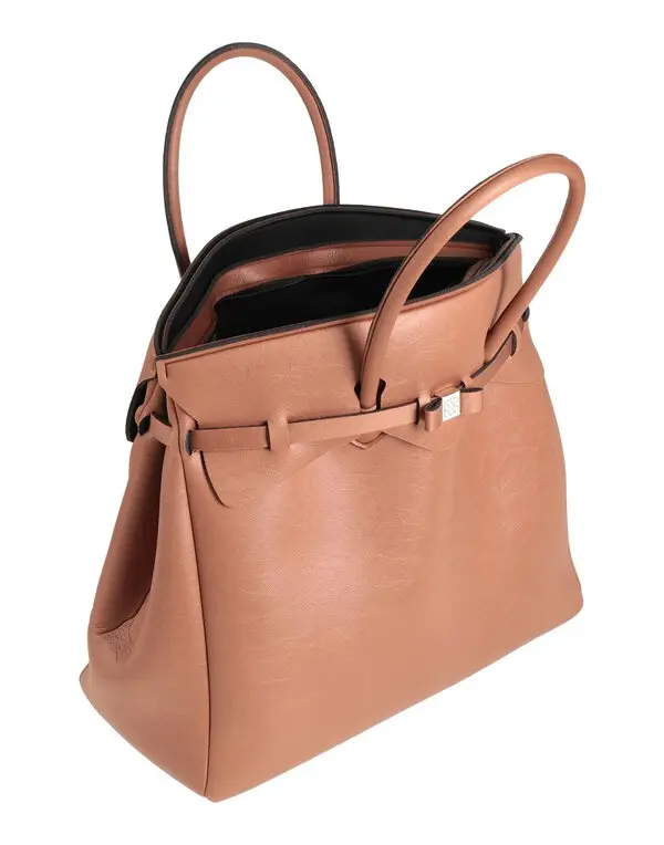 Save My Bag Solid Tote With Logo - Brown