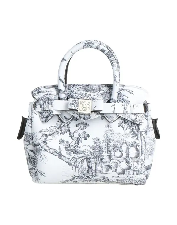 Save My Bag Handbag With Floral Print - Black