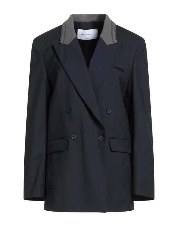 Fabiana Filippi Double-breasted Blazer - Navy