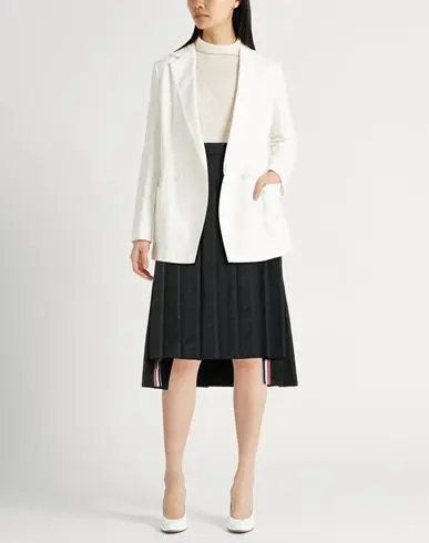 Thom Browne Midi Pleated Wool Skirt