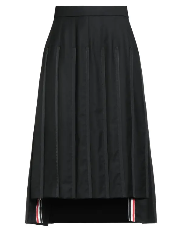 Thom Browne Midi Pleated Wool Skirt
