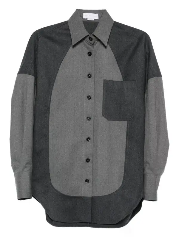 Stella McCartney Panelled Button-up Shirt - Grey