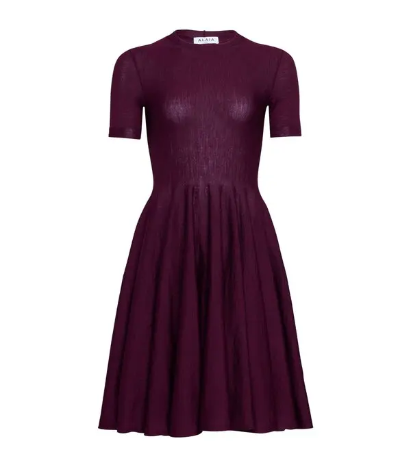 Alaïa Virgin Wool Mini Fit-and-flare Dress