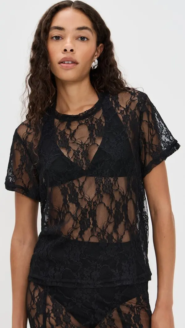 LE BOP Lace Tee - Black