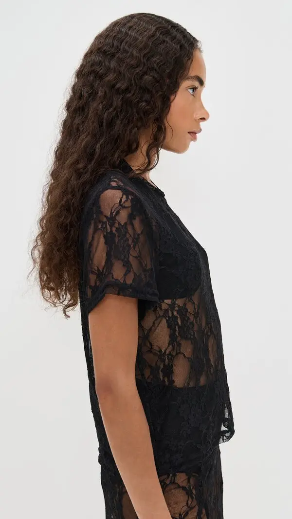 LE BOP Lace Tee - Black