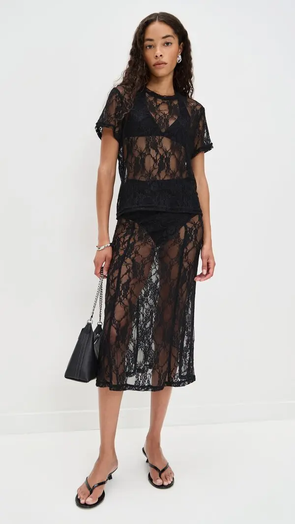 LE BOP Lace Tee - Black
