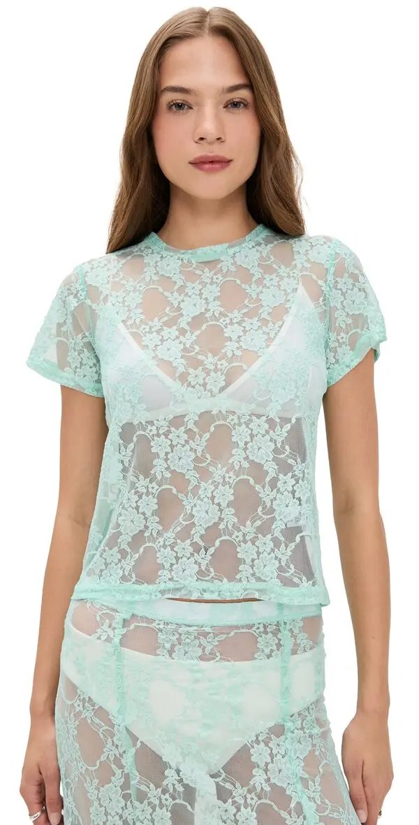 LE BOP Lace Tee - Mint