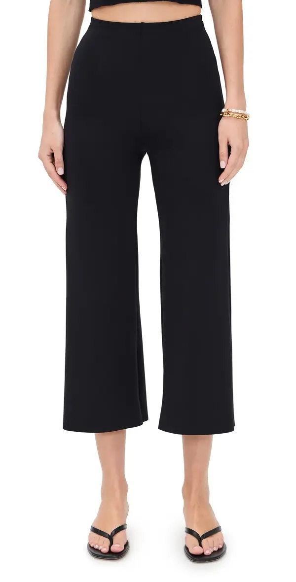 Commando Neoprene Cropped Wide-leg Pants