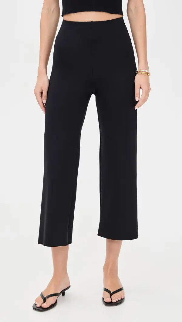 Commando Neoprene Cropped Wide-leg Pants