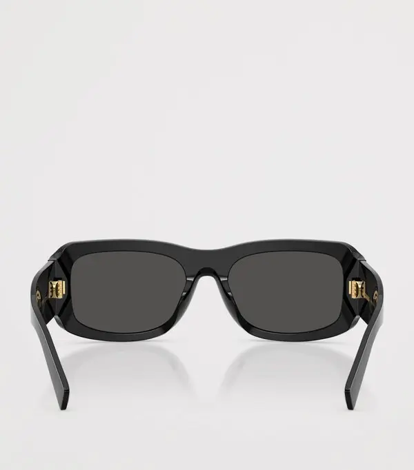 Dolce & Gabbana Acetate Rectangle Sunglasses - Black