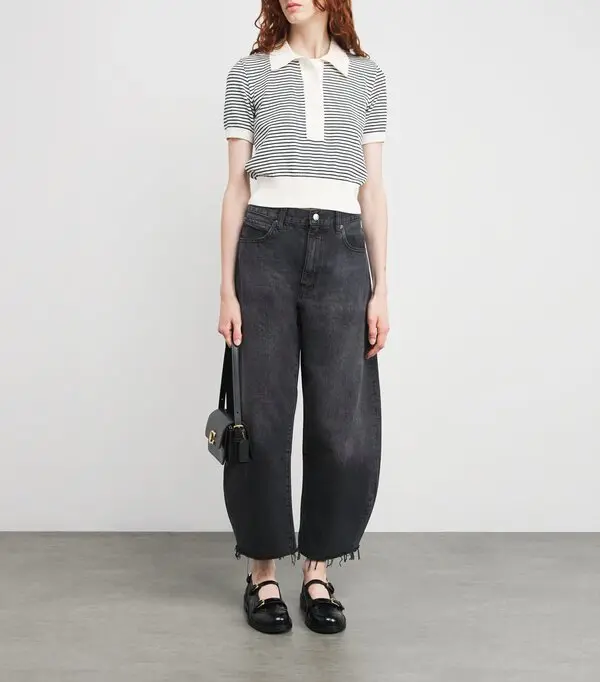 FRAME The Bubble Crop Jeans - Navy