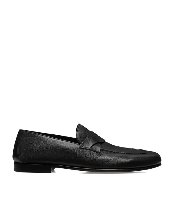 TOM FORD Leather Loafers - Black