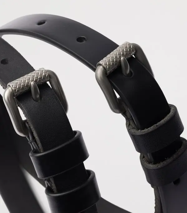 Prada Leather Double-buckle Belt