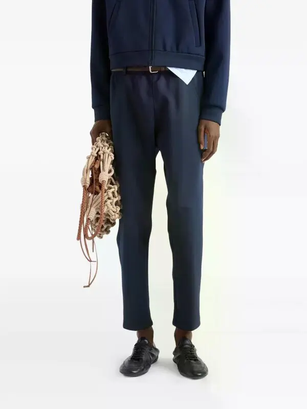 Prada Fleece Trousers With Triangle Logo