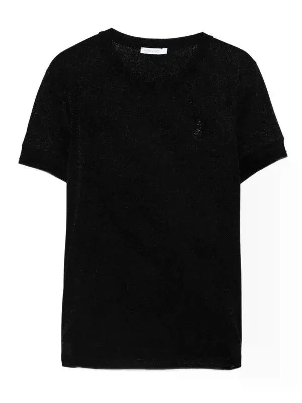Patrizia Pepe Fine-knit Short-sleeved T-shirt