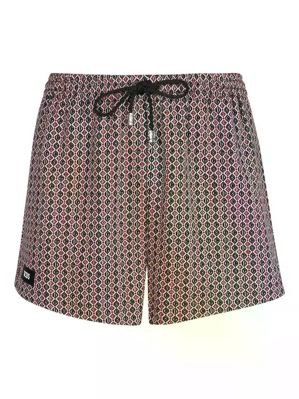 Gcds Geometric-pattern Drawstring Shorts