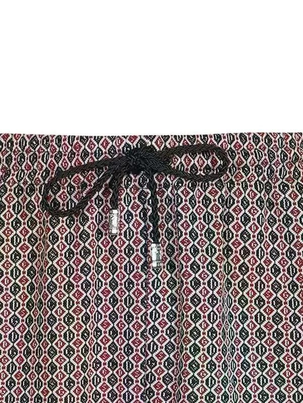 Gcds Geometric-pattern Drawstring Shorts