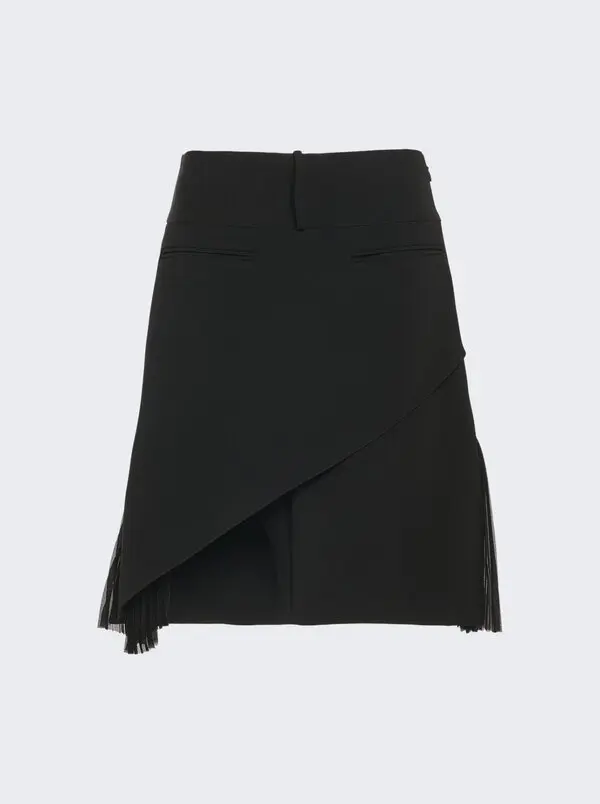 COURRÃ¨GES Infinity Pleats Crepe Skirt - Black