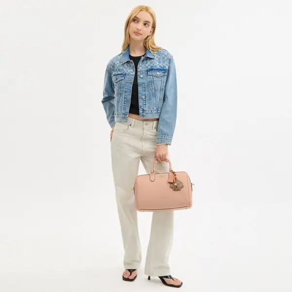 COACH® Rowan Large Satchel With Shell Charm
