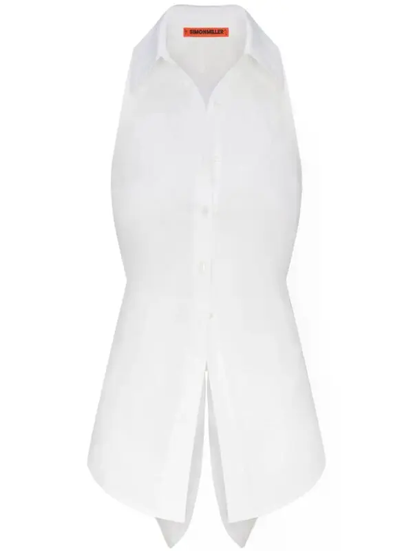 SIMONMILLER Tie-fastening Sleeveless Shirt - White