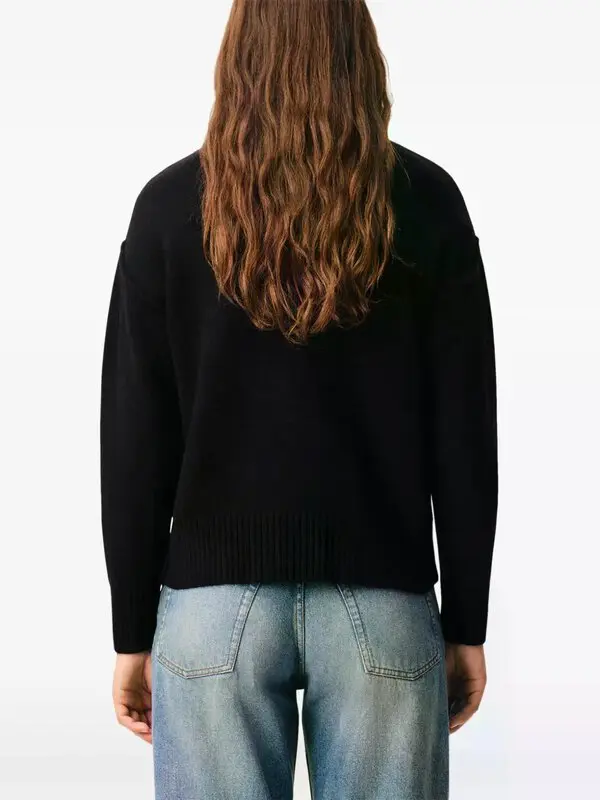 AMI Paris De Coeur Roll-neck Sweater In Felted Merino Wool