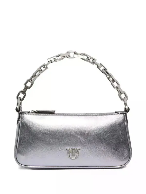 Pinko Chain-link Leather Shoulder Bag