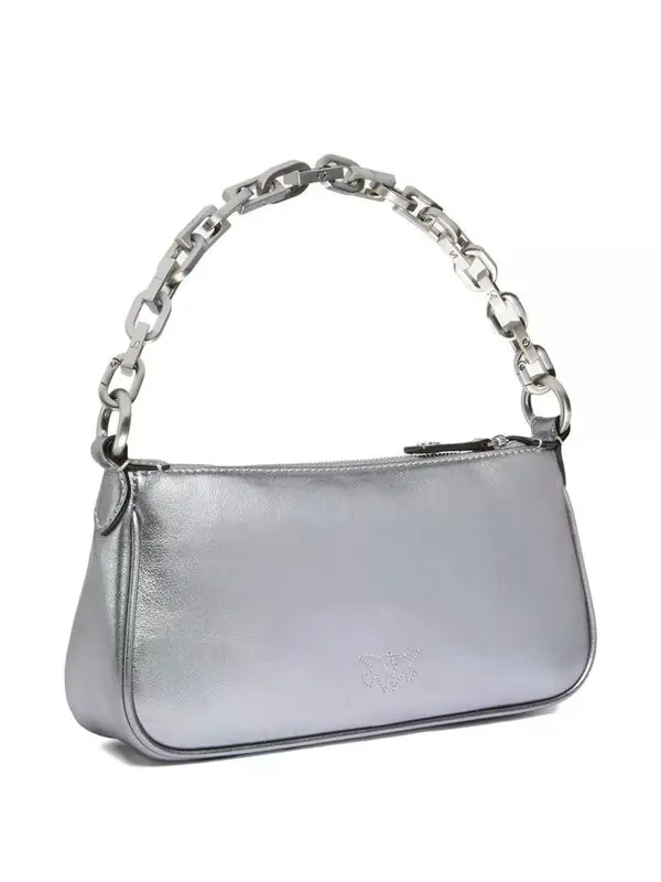 Pinko Chain-link Leather Shoulder Bag