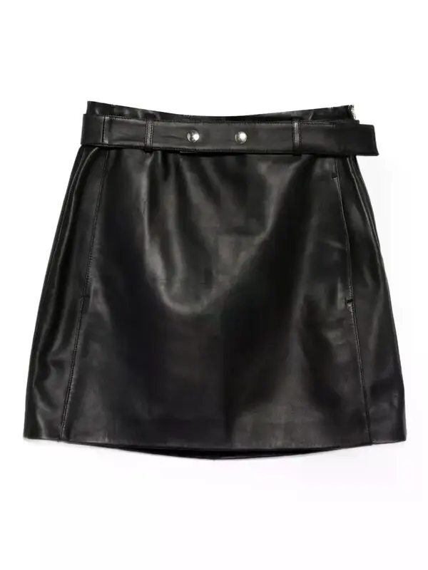 ARMA Belted Leather Mini Skirt