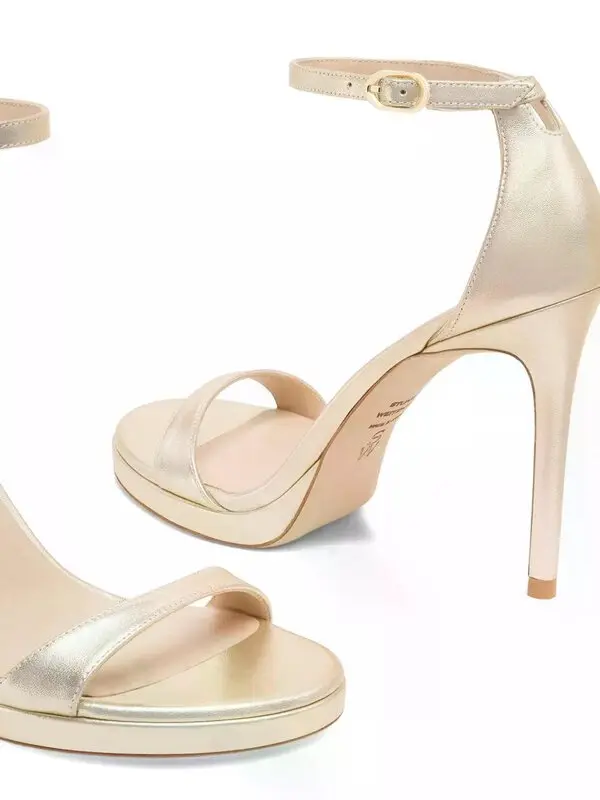 STUART WEITZMAN Platform Ankle-strap Sandals - Gold