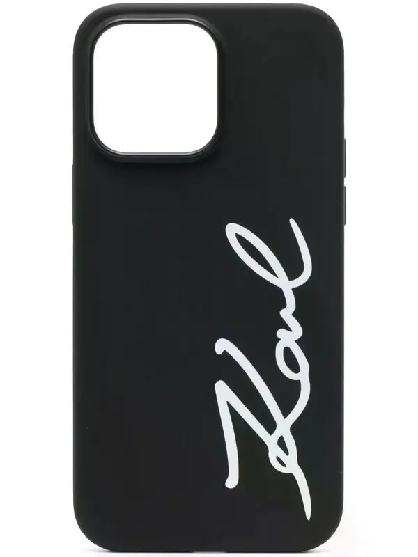 Karl Lagerfeld Logo-print Iphone 14 Pro Max Case - Black