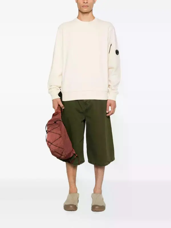 C.P. COMPANY Lens-detail Crew-neck Sweatshirt - Neutrals
